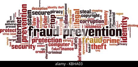 Fraud prevention word cloud concept. Vector illustration Stock Vector ...