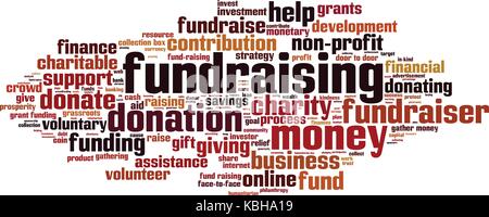 Fundraising word cloud concept. Vector illustration Stock Vector Image ...