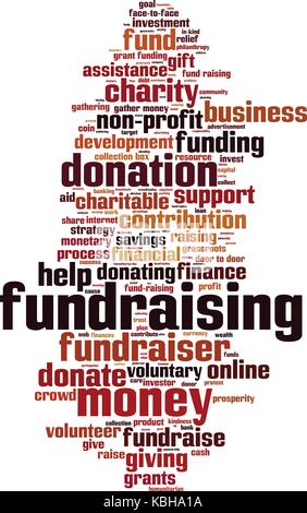 Fundraising word cloud concept. Vector illustration Stock Vector Image ...