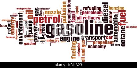 Gasoline word cloud concept. Vector illustration Stock Vector Image ...