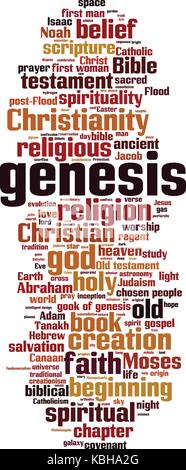 Genesis word cloud concept. Vector illustration Stock Vector Image ...