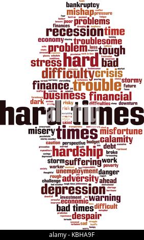 Hardship word cloud concept. Vector illustration Stock Vector Image ...
