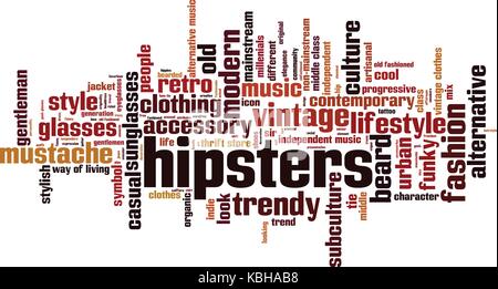 Hipsters word cloud concept. Vector illustration Stock Vector Image ...