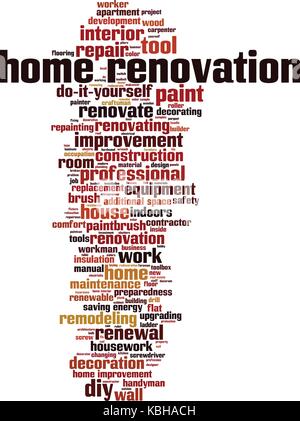 Home renovation word cloud concept. Vector illustration Stock Vector ...