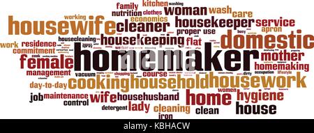 Homemaker word cloud concept. Vector illustration Stock Vector Image ...