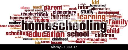 Homeschooling word cloud concept. Vector illustration Stock Vector ...