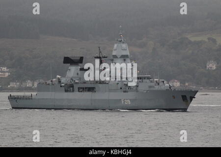 FGS Sachsen (F219), a Sachsen-class (or F124-class) air defence frigate ...