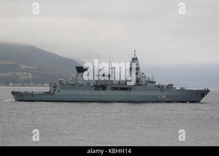FGS Sachsen (F219), a Sachsen-class (or F124-class) air defence frigate ...