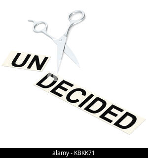 Scissor cut undecided Stock Photo - Alamy
