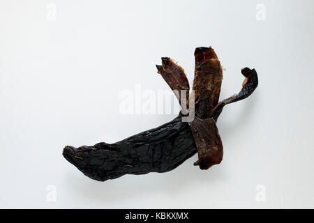 Shriveled dry, old black banana fruit Stock Photo - Alamy