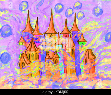 Hand painted watercolor Christmas town houses isolated illustration ...