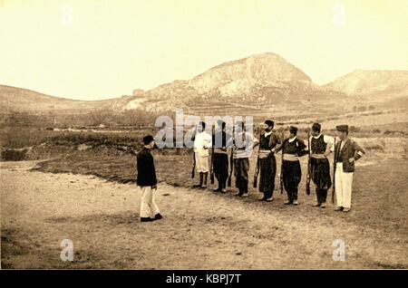 French Corporal Drilling Cretan Village Guards (1898). Frontispiece ...