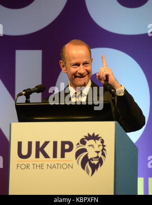 Ukip party leader Henry Bolton speaks during the Ukip National ...