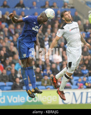 Cardiff City's Sol Bamba (left during the pre-season friendly match at ...