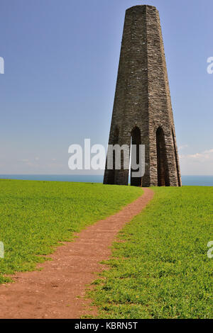 The Daymark Tower on the headland above the entrance to the Dart ...