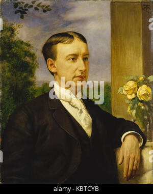 Drawing by Hans Thoma (1839-1924) from circa 1890 depicting a man ...