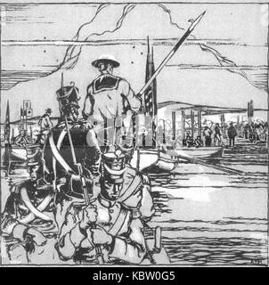 Perry's Marines in Japan, 1854, depicts the arrival of Commodore ...