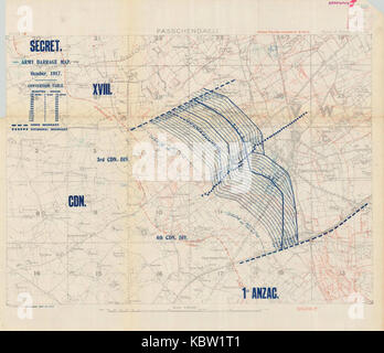 Second Battle of Passchendaele German Trench Map Stock Photo - Alamy