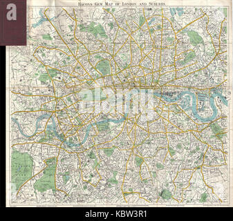 The 1900 Bacon Pocket Map of London offers a detailed representation of ...