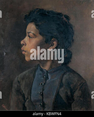 Elizabeth Nourse - Head of a Girl (c. 1882 Stock Photo - Alamy