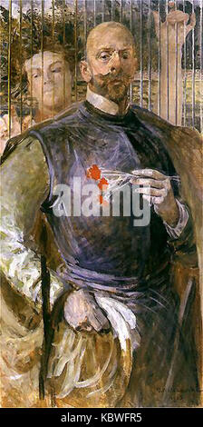 Jacek Malczewski, Self-Portrait with Muse and Buddleia (Autoportret z ...