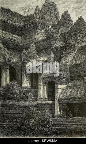 *Angkor Vat* by Louis Delaporte is an illustration of the famed Angkor ...