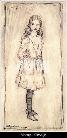 Alice in Wonderland frontispiece illustration from 'Alice's Adventures ...