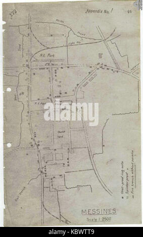Battle of Messines Intelligence map of Messines village Stock Photo - Alamy