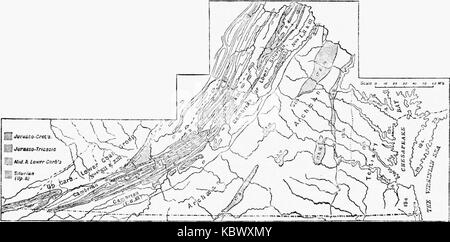 Geological map of the state of Virginia Stock Photo - Alamy