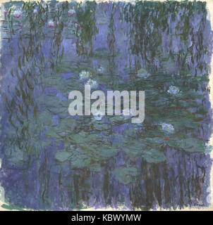 Claude Monet, Blue Water Lilies 1916 – 1919 Oil on canvas. Musée d ...