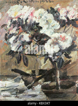 'Azaleen' (1922) by Lovis Corinth is a vibrant still-life painting that ...
