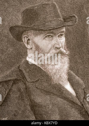 This portrait of Wilhelm Busch by Moritz Klinkicht presents the German ...