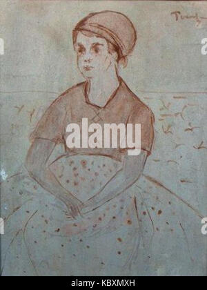 Nicolae Tonitza - Portret de fata Stock Photo - Alamy