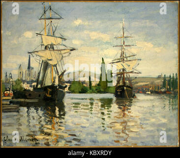 Claude Monet’s painting 'Seine at Rouen' depicts the River Seine as it ...