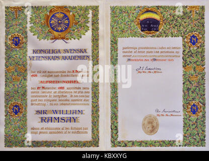William Ramsay's Nobel Prize Stock Photo - Alamy