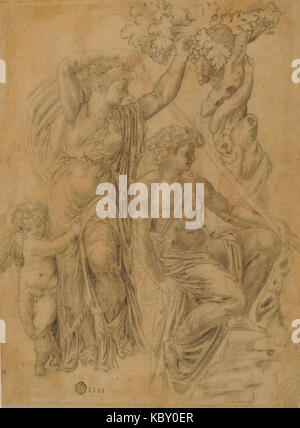 'Dos Figuras y un Amor' by Pirro Ligorio showcases two figures embodying love in a classical ...