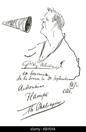 This self-portrait by Russian opera singer Feodor Chaliapin, painted in ...