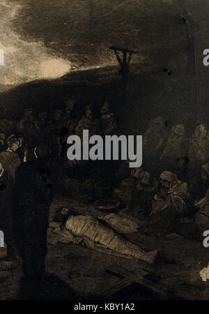 'Cristo sendo embalsamado' by Antonio Piccinni depicts the embalming of ...