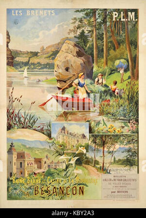 *Affiche PLM Besancon Les Brenets* is a vintage poster designed to ...