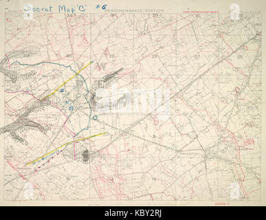 Second Battle of Passchendaele Third Stage (Nov 6) Barrage Map Stock ...