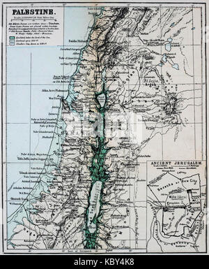 Claude Reignier Conder, Palestine Exploration Fund map Stock Photo - Alamy