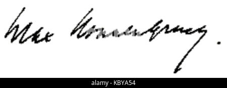Unterschrift Max Nonnenbruch Stock Photo - Alamy