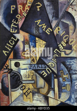 A 1915 painting by Russian artist Olga Rozanova, depicting a street ...