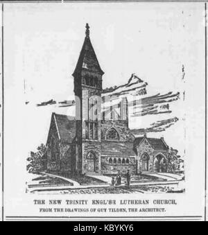The drawing of Trinity Lutheran Church by Guy Tilden captures the ...