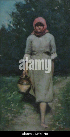 Nicolae Petrescu Mogos’ painting 'Fata cu ulciorul' depicts a young ...