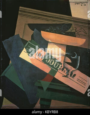 'Nature Mort avec Compotier et Journal' by Juan Gris, 1916 Stock Photo ...