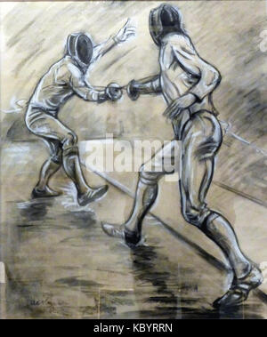 Jean Jacoby, Fechter-101 Stock Photo - Alamy