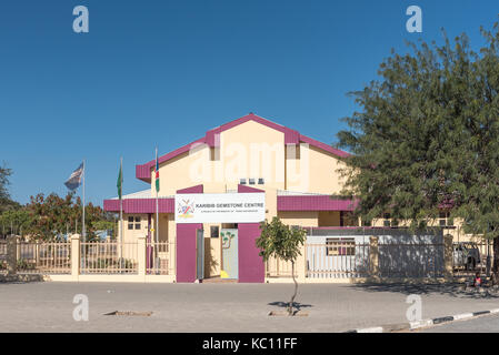 KARIBIB, NAMIBIA - JULY 3, 2017: A street scene with historic buildings ...