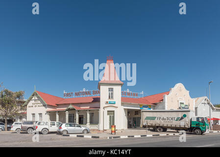 KARIBIB, NAMIBIA - JULY 3, 2017: A street scene with historic buildings ...