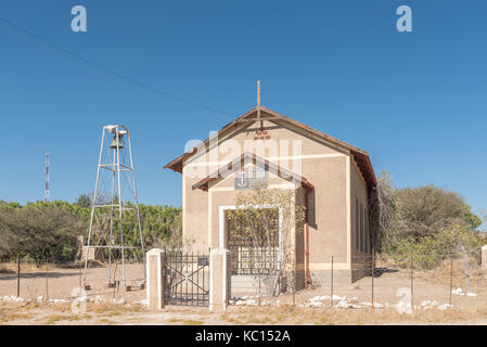 KARIBIB, NAMIBIA - JULY 3, 2017: A street scene with historic buildings ...
